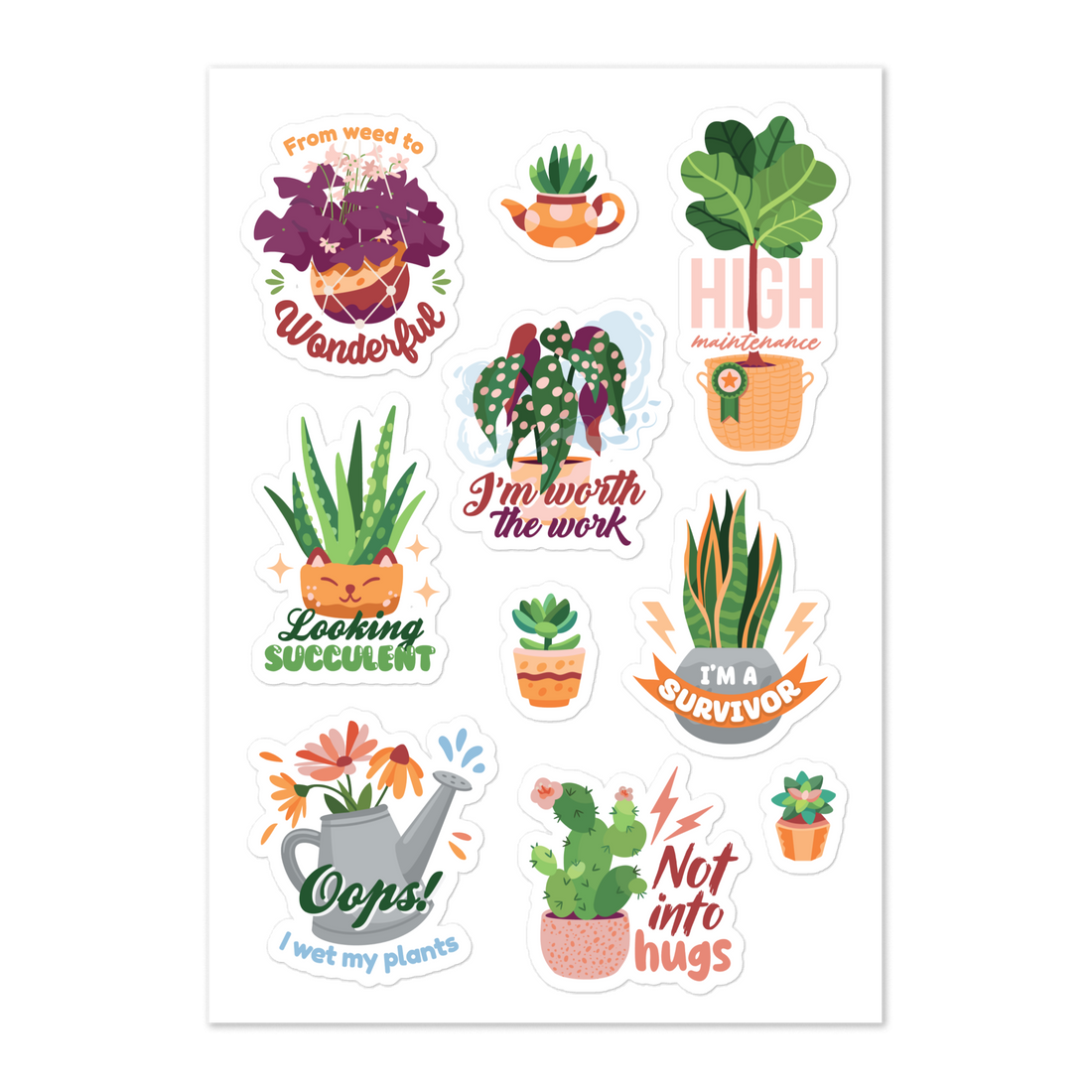 Plant-Based Sticker Pack – Carbon Chic